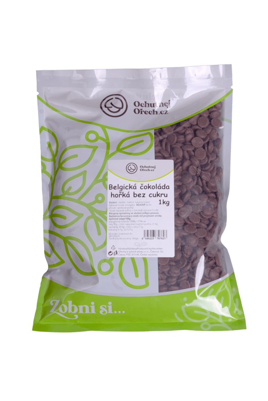 Belgická hořká čokoláda bez cukru | Ochutnej Ořech